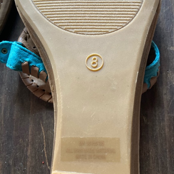Cato | Shoes | Turquoise Wedge Sandals | Poshmark